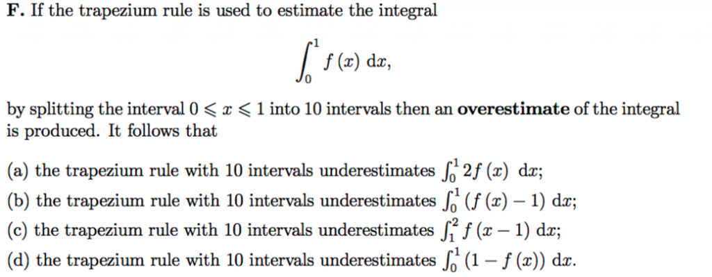 A Nice Trapezium Rule Question – MathematicsAndCoding